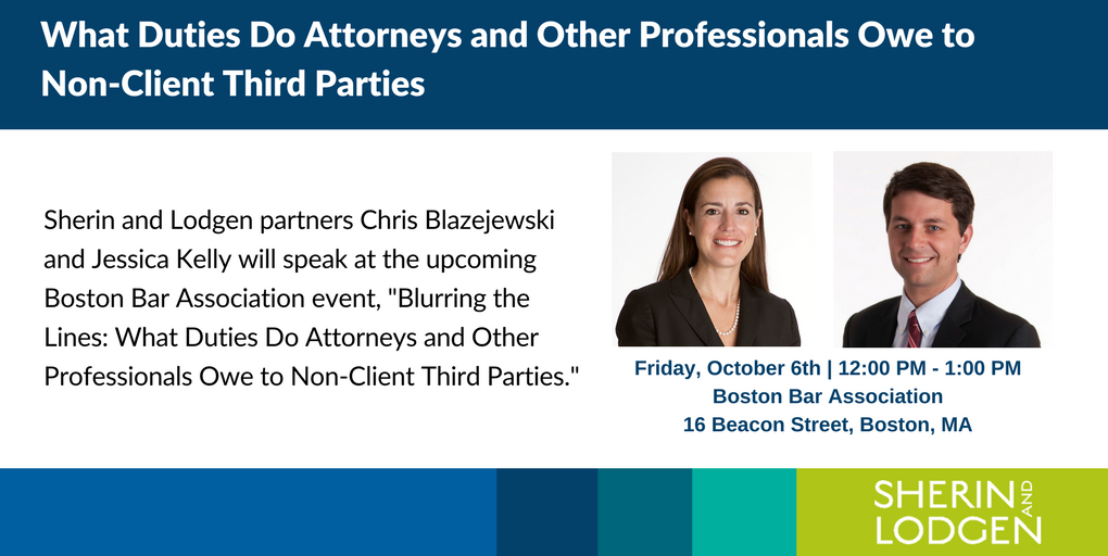 Christopher R. Blazejewski and Jessica G. Kelly speak at Boston Bar ...