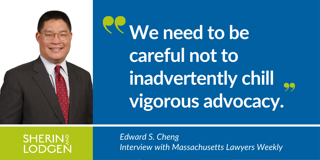 Edward S. Cheng quoted in MLW on Superior Court awarding plaintiff ...