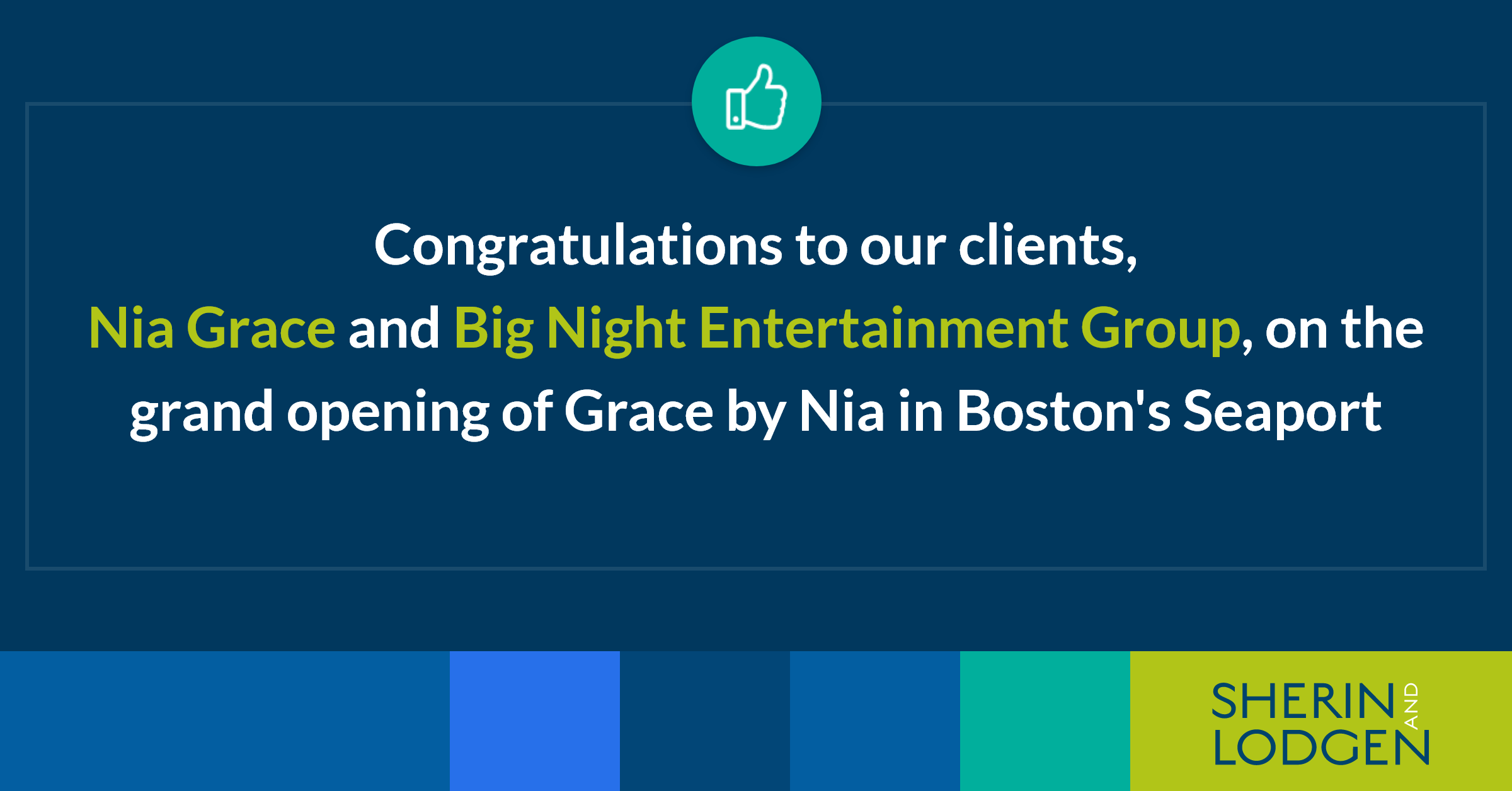 Congratulations to our clients, Nia Grace and Big Night Entertainment ...